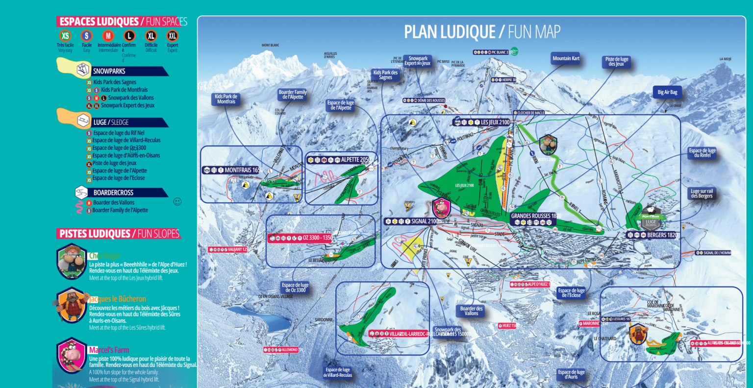 Plans : domaine et station - Alpe d'Huez - Official Website - Winter